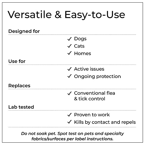 Wondercide - Flea, Tick & Mosquito Spray for Dogs, Cats, and Home - Flea and Tick Killer, Control, Prevention, Treatment - with Natural Essential Oils - Pet and Family Safe - Lemongrass 16 oz