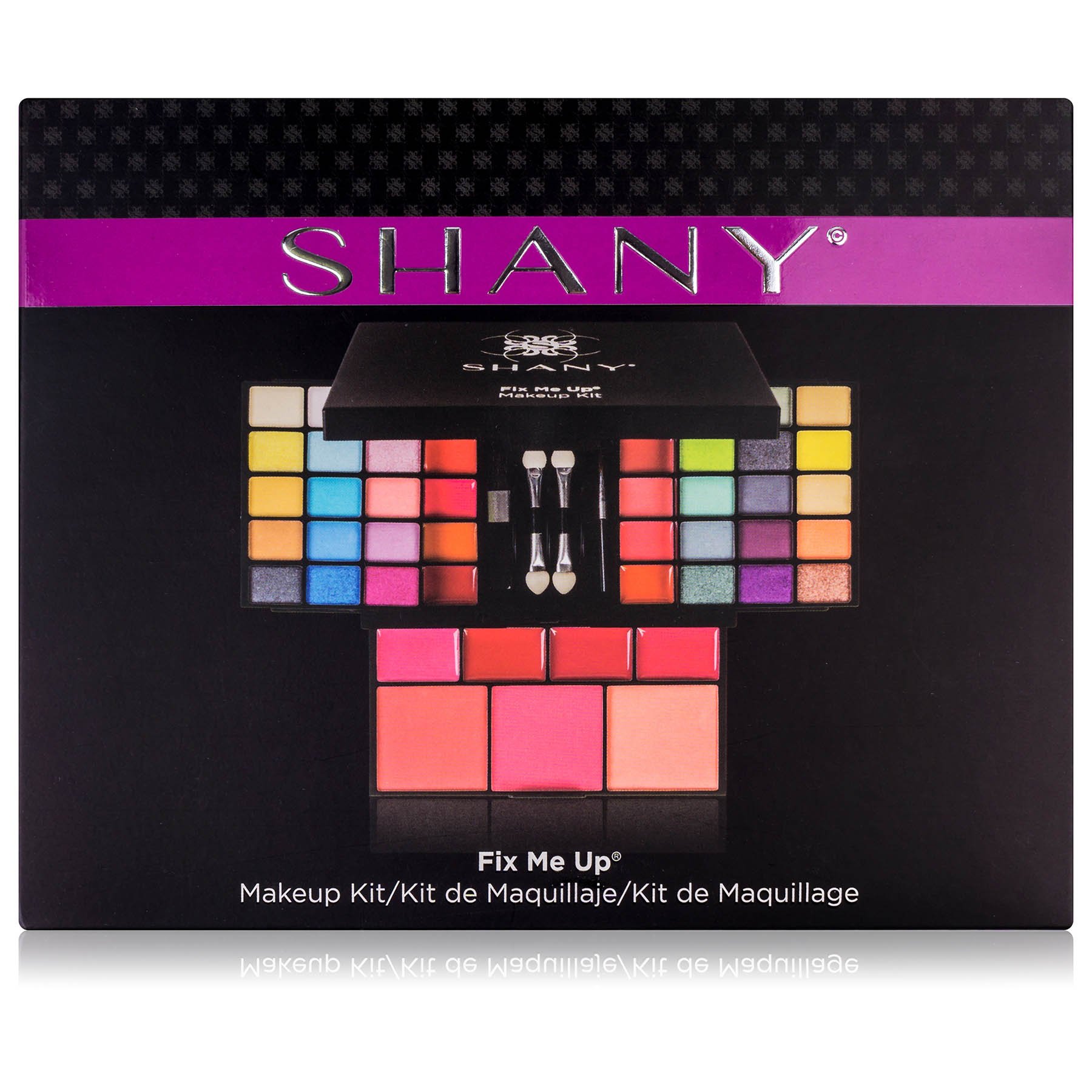 SHANY 'Fix Me Up' Makeup Kit - Compact Travel Makeup Portable Giftable Adult and Teen Makeup Set Eye Shadows, Lip Colors, Blushes, and Applicators