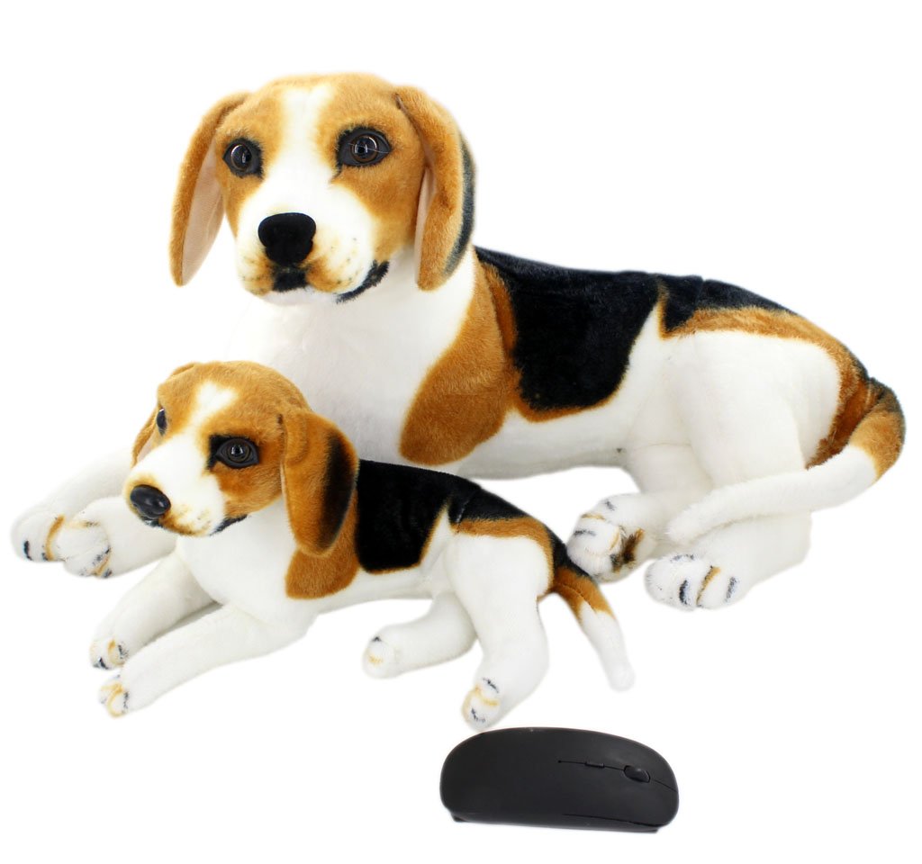 Jesonn Realistic Stuffed Animals Dog Plush Toys Beagle,12" or 30CM,1PC