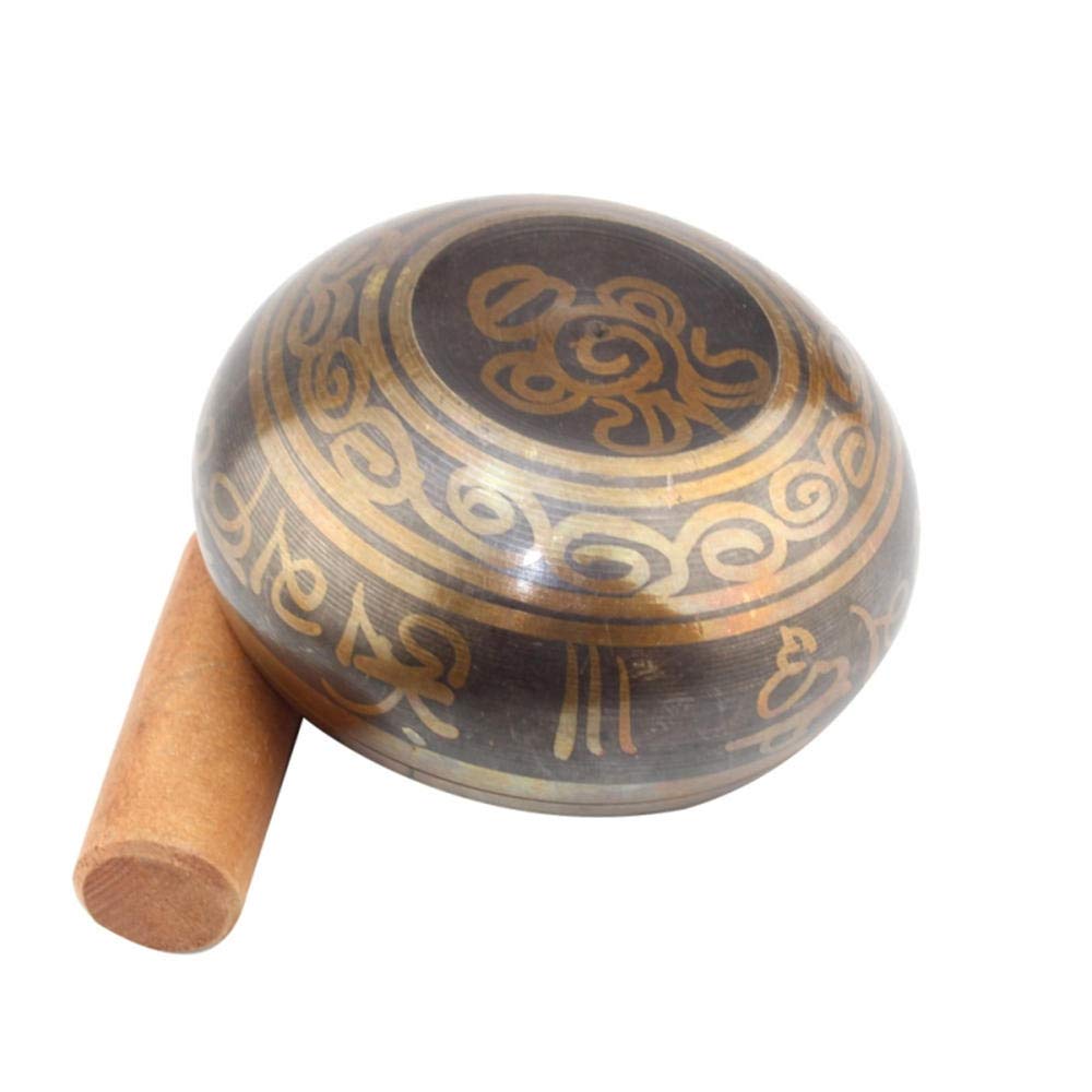 Himalayan Hand Hammered Chakra Meditation Bowl Decorative Wall Dishes Yoga Tibetan Buddhist Brass Singing Bowl-8Cm