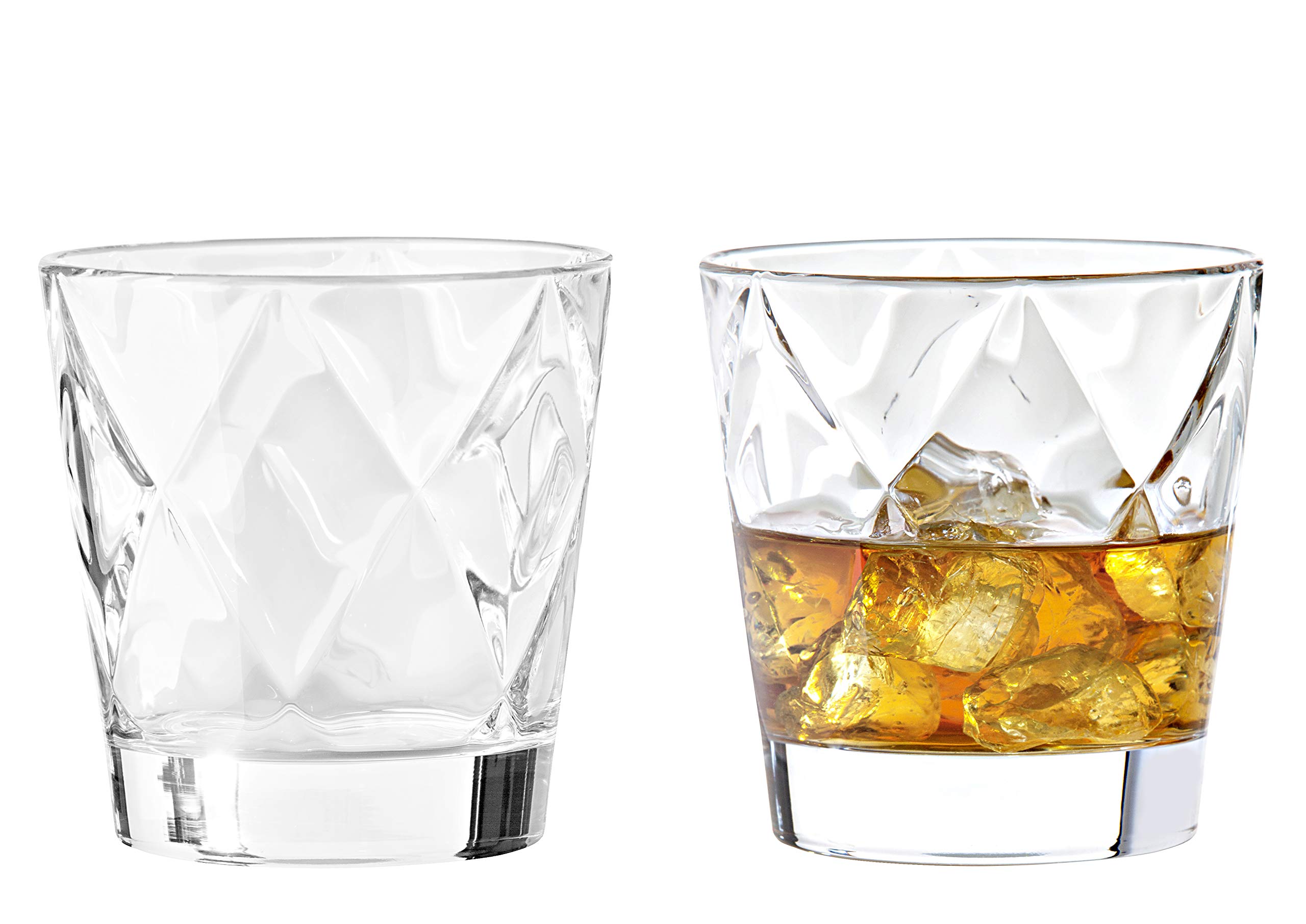 Barski - European Glass - Double Old Fashioned Tumbler Glasses - Uniquely Designed - Set of 6-12 oz. - Made in Europe