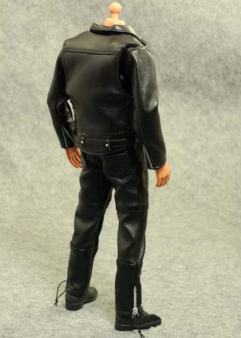 HiPlay 1/6 Scale Male Figure Doll Clothes, Handmade Imitation Leather Biker Costume, Combat Style Outfit for 12 inch Action FigureDC050