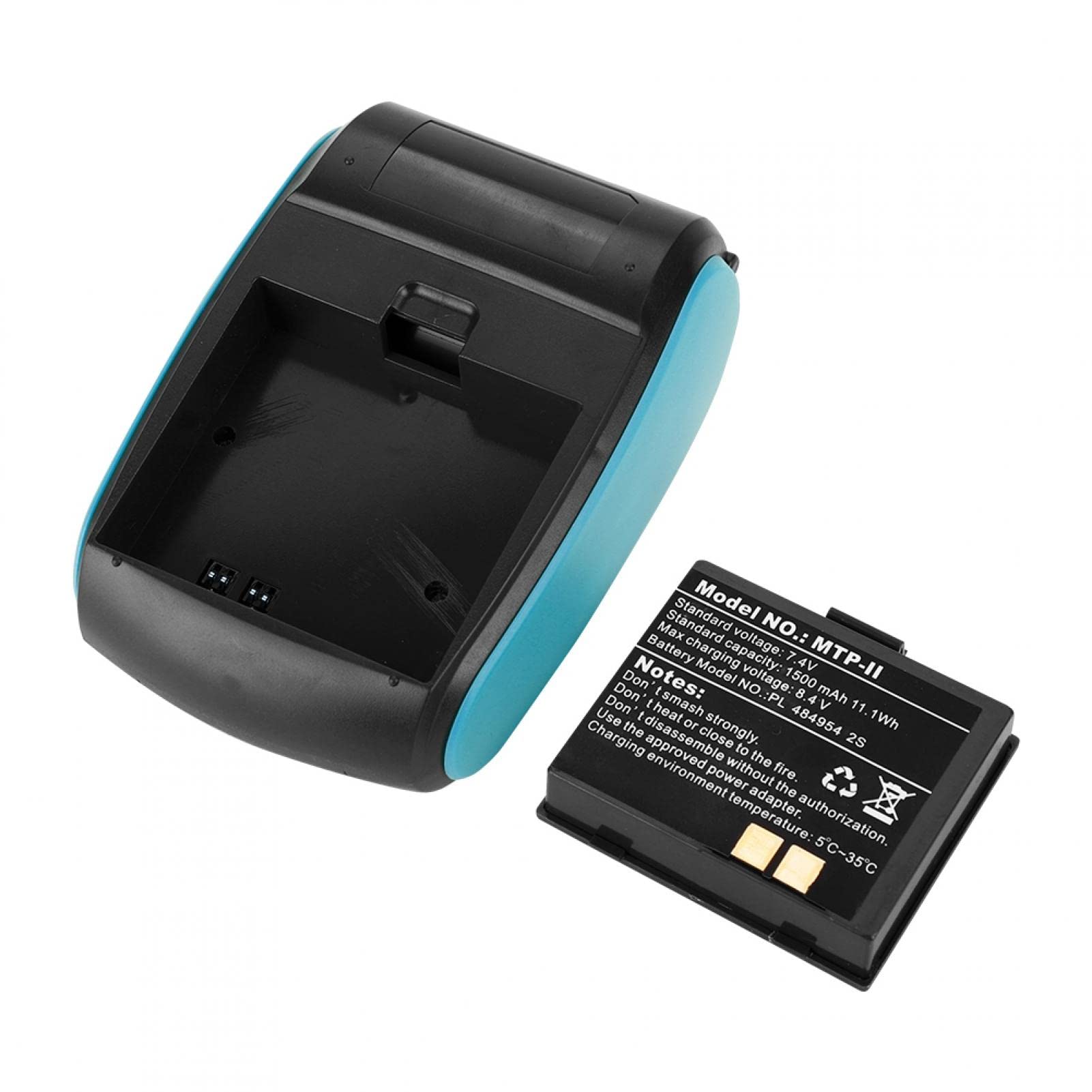 ciciglow 58MM Thermal Printer, USB Thermal Receipt Printer Mini Small Portable Label Printer with High Speed Printing Compatible Support Bluetooth 4.0(Blue)