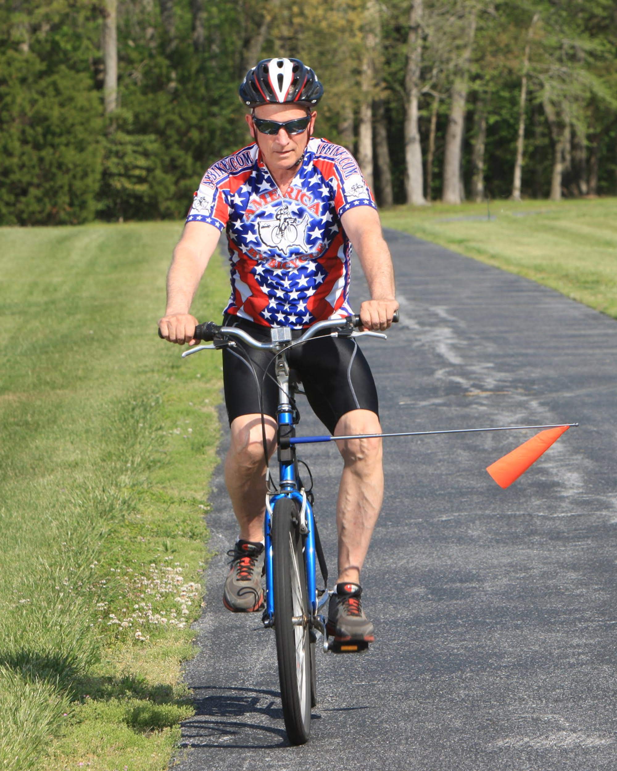 BREMOR Bike Safety Stik with Neon Flag and 1 Meter Telescoping Rod