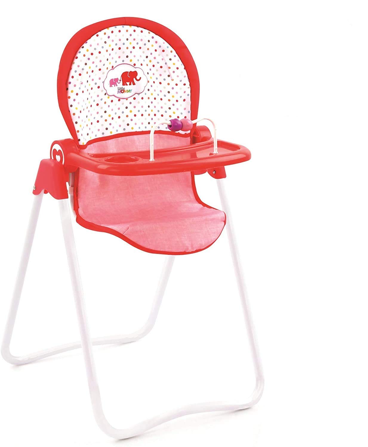Little Mommy Snacky Doll High Chair (D92889), Front Feeding Tray with Toy Bar and Bottle Holder, Tilted Seat Function Allows Baby Doll to Nap - Fits Dolls up to 21 inches, Age 3+