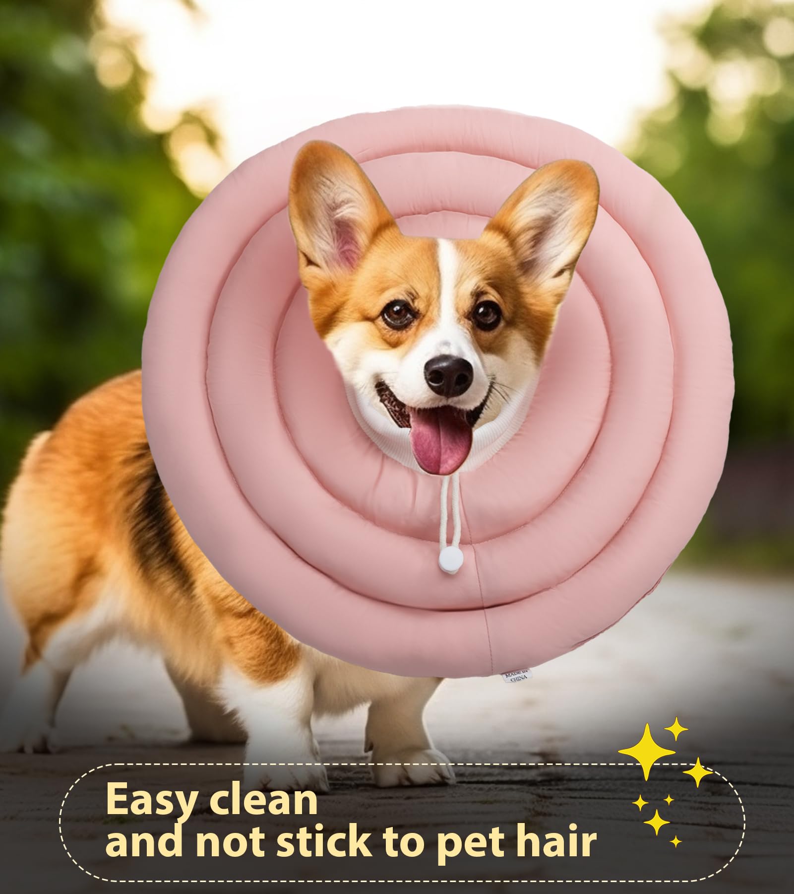 Soft Dog Cones, Recovery Dog Donut Collar After Surgery-Cone of Shame Alternative, Pet Elizabethan E-Collar Anti-Bite Lick Wound Healing Adjustable for Small Large Medium Dogs-BARDIMIES