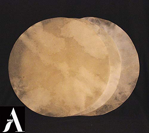 Goat Skin Djembe Head | Goatskin for Drum Doumbek| Natural Flat Round Piece GOAT SKIN Head untanned by AnNafi (10 inches)