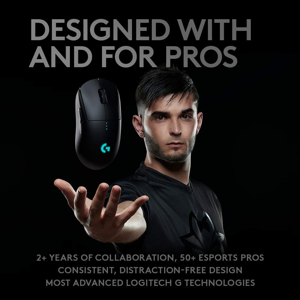 Logitech G Pro X Gaming Headset with Blue VO!CE Technology Bundle Pro Wireless Gaming Mouse with Esports Grade Performance
