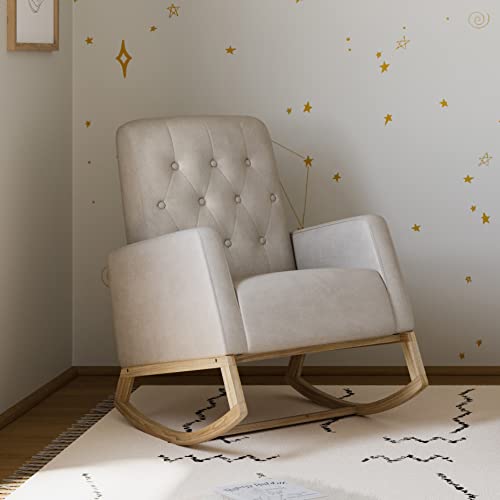 STORKCRAFT Northern Lights Nursery Rocker, Rocking Chair, Ivory