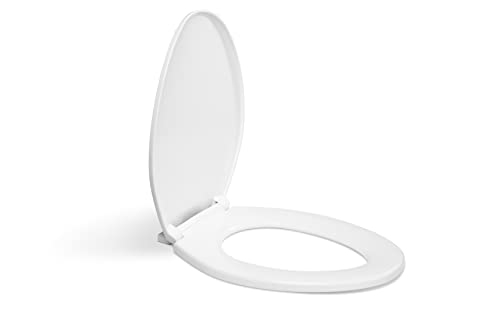 Centoco 3800SCLC-001 Deluxe Plastic Elongated Toilet Seat with Slow Close and Lift and Clean, White