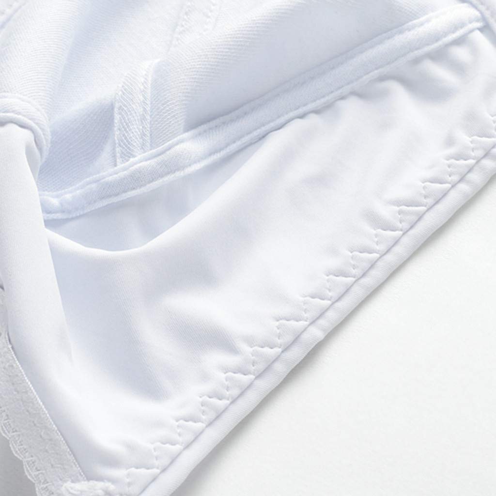 JFLYOU-Bra for Women,New Large Smooth Bra Comfortable Cooling Ladies Bra Adjustment Underwear(White,85E)