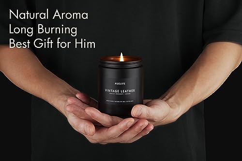 House Warming Gifts New Home, Housewarming Candle & Vintage Leather Scented Candles