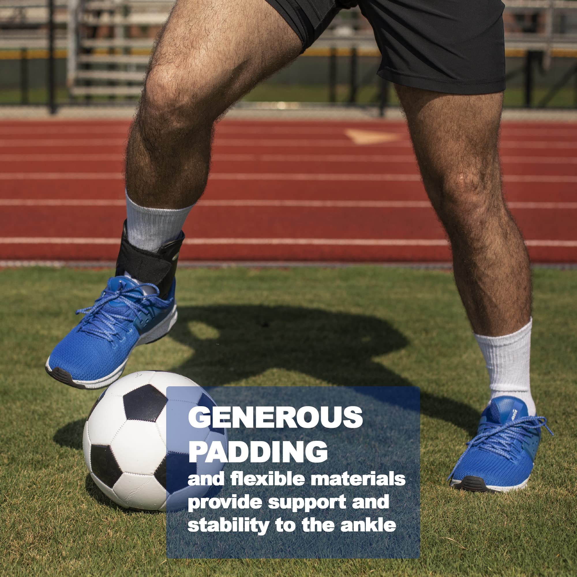 Brace Direct Ultra Comfortable In-Motion Ankle Brace, Adjustable Ankle Support, Protection and Recovery from Ankle Sprains, Sports Injury, Tendonitis, and Ankle Instability