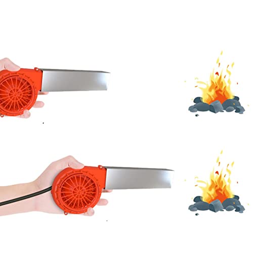 Electric BBQ Fan Portable Barbeque Air Blower USB Powerbanks Powered Fire Charcoal Starter Cooking Hiking Barbecue Fire Bellow Tool