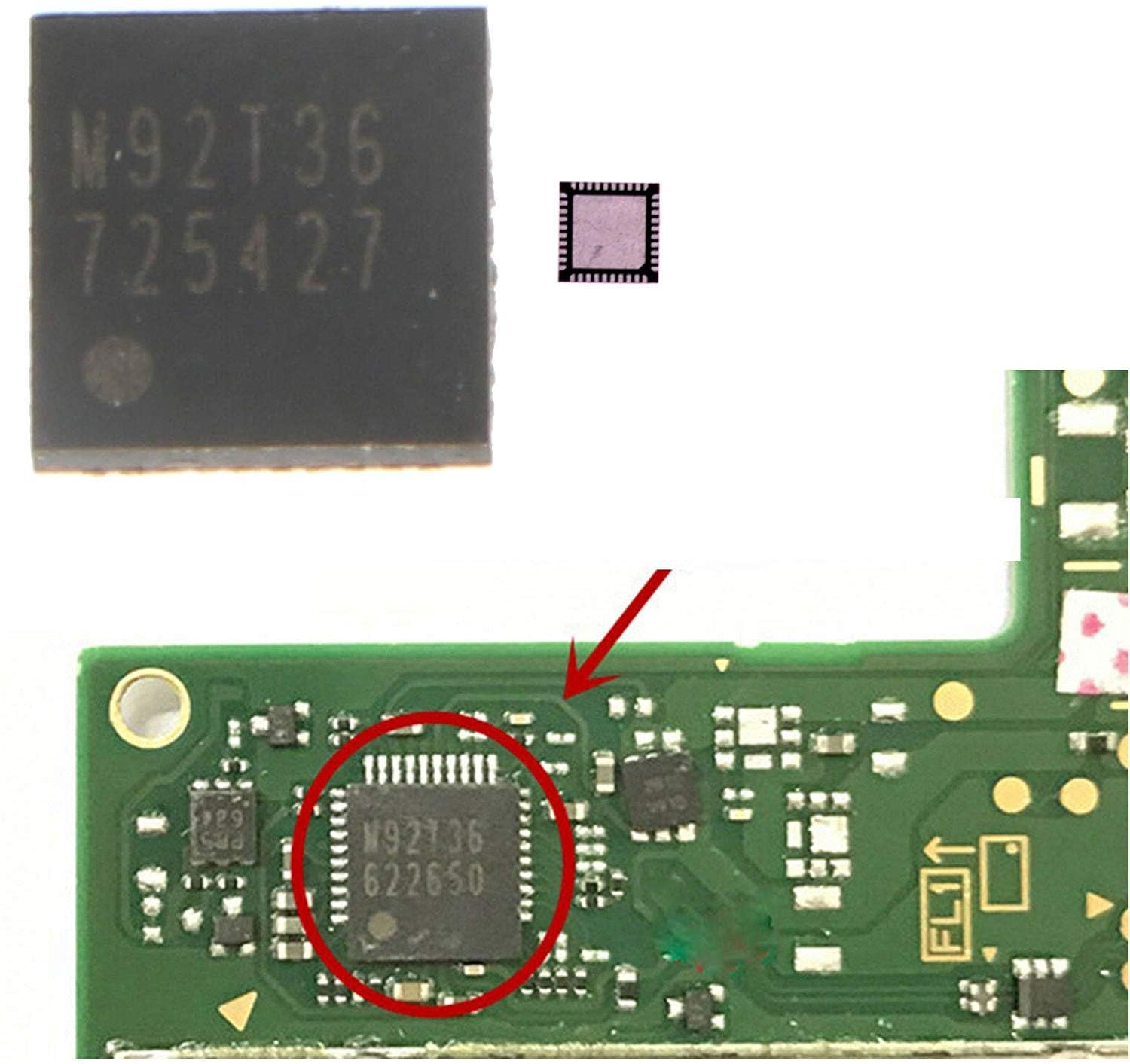 M92T36 M92T36 USB-C Power Battery Charging Control IC Chip Replacement for Nintend Switch NS Motherboard Repair Part