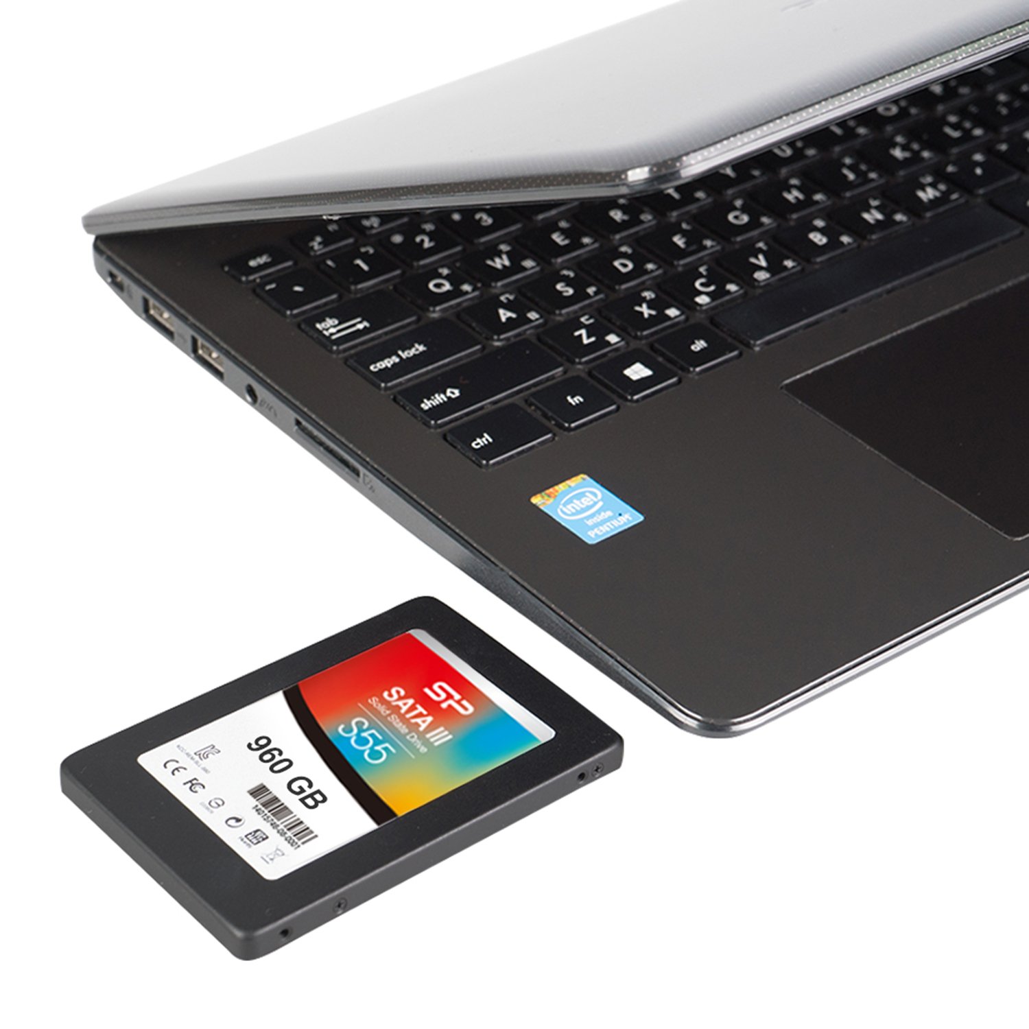 Silicon Power S55 960GB 2.5" 7mm SATA III Internal Solid State Drive SP960GBSS3S55S25