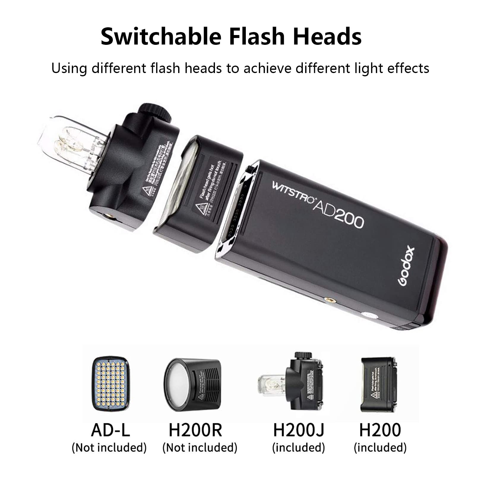 Godox AD200 Pro AD200Pro Strobe Pocket Flash, 200W TTL Outdoor Flash HSS Speedlite 1/8000s, Powerful Li-ion Battery, with Godox XPro-N TTL Wireless Flash Trigger Compatible for Nikon Camera