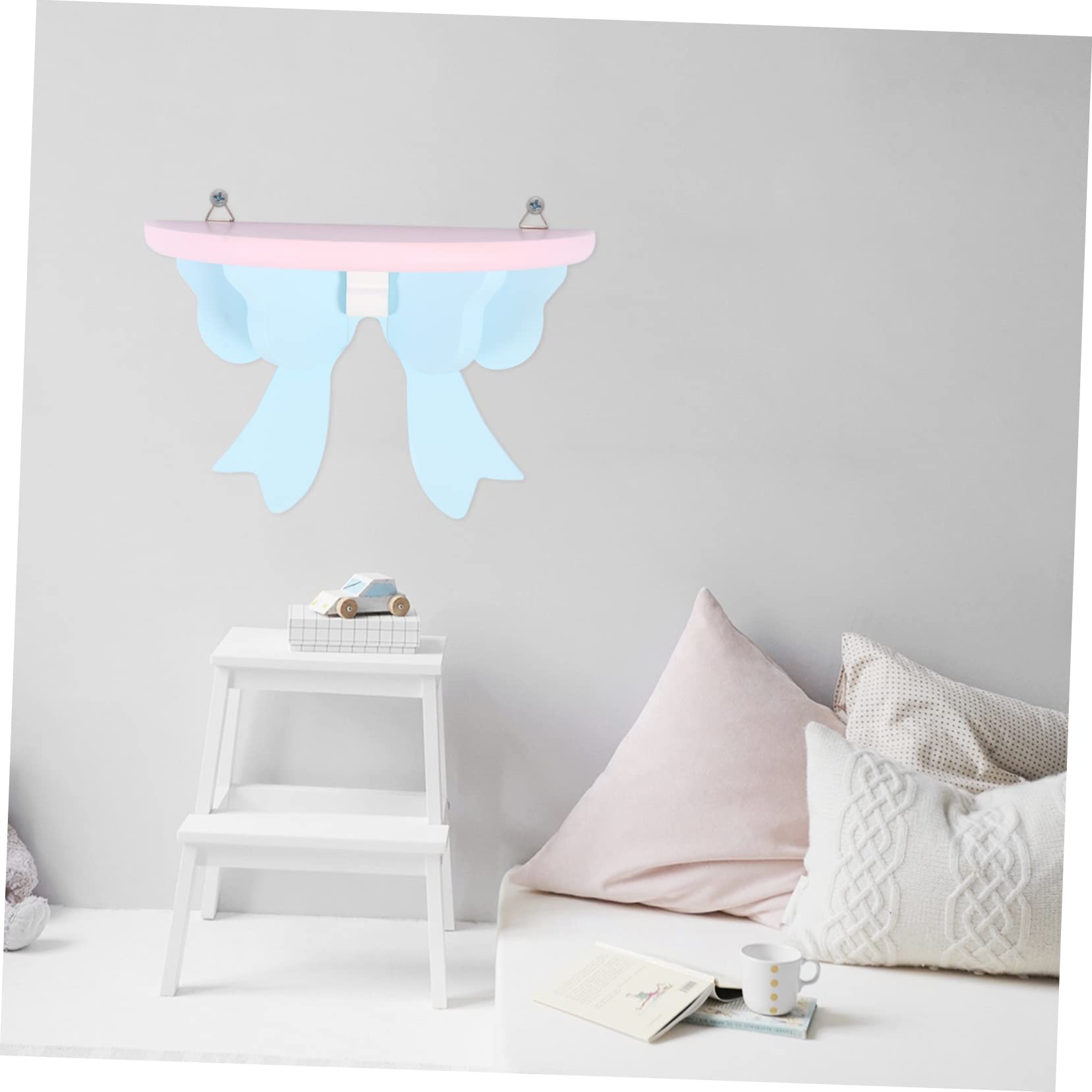 CORHAD 1pc Bow Tie Rack Office Decor Wall Shelf Bowknot Bedroom Shelf Floating Shelves Nursery Decor Office Shelving Kids Bookshelf Semi Wooden Small Bookshelf Child