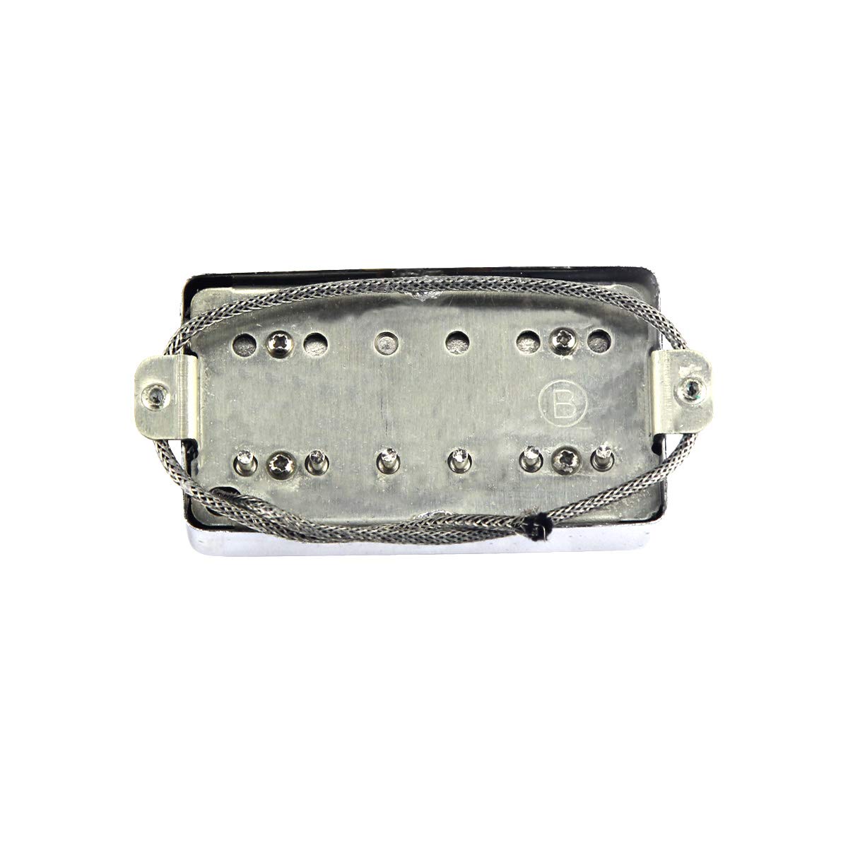 FLEOR Alnico5 Guitar Humbucker Pickup Set Chrome Bridge & Neck Pickups Compatible with LP style Guitar Part