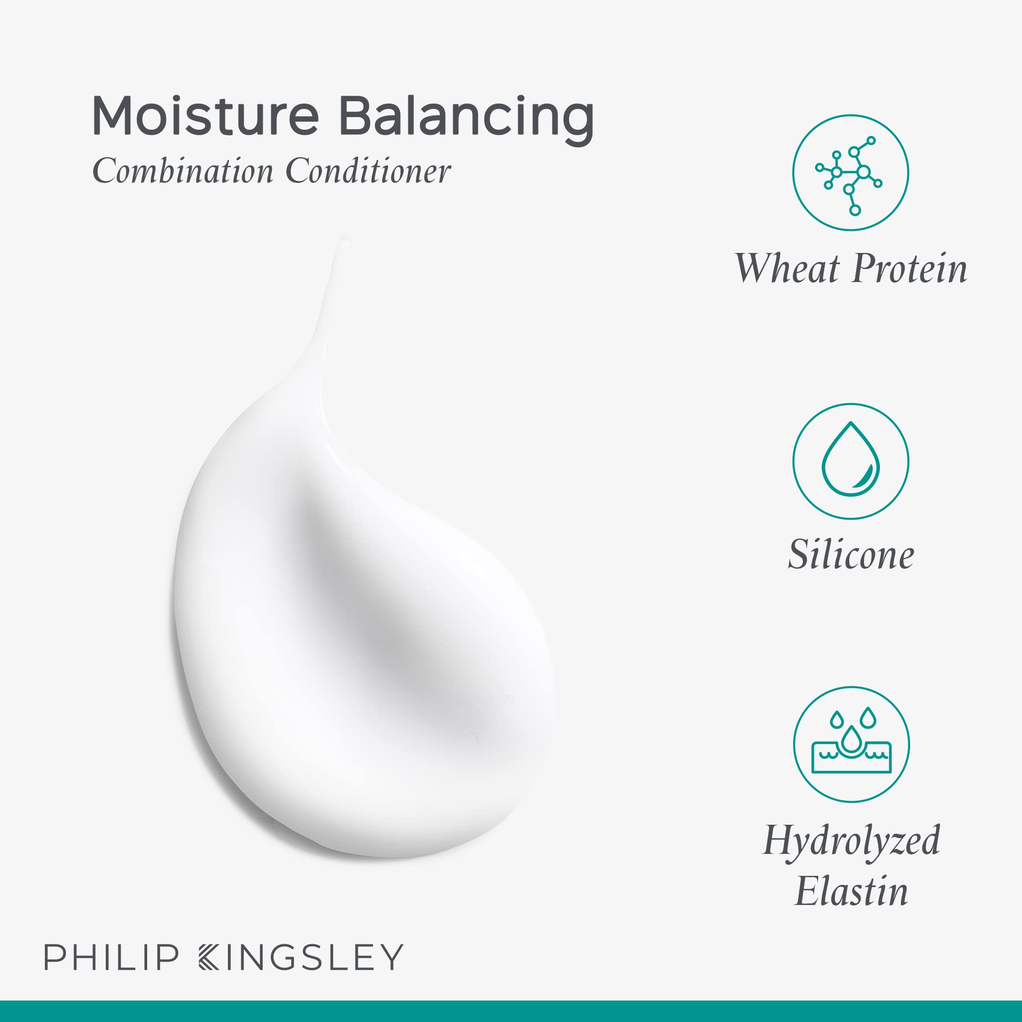 PHILIP KINGSLEY Moisture Balancing Combination Conditioner | Restore Shine, Softness and Hydration to your Hair, 33.8 oz.