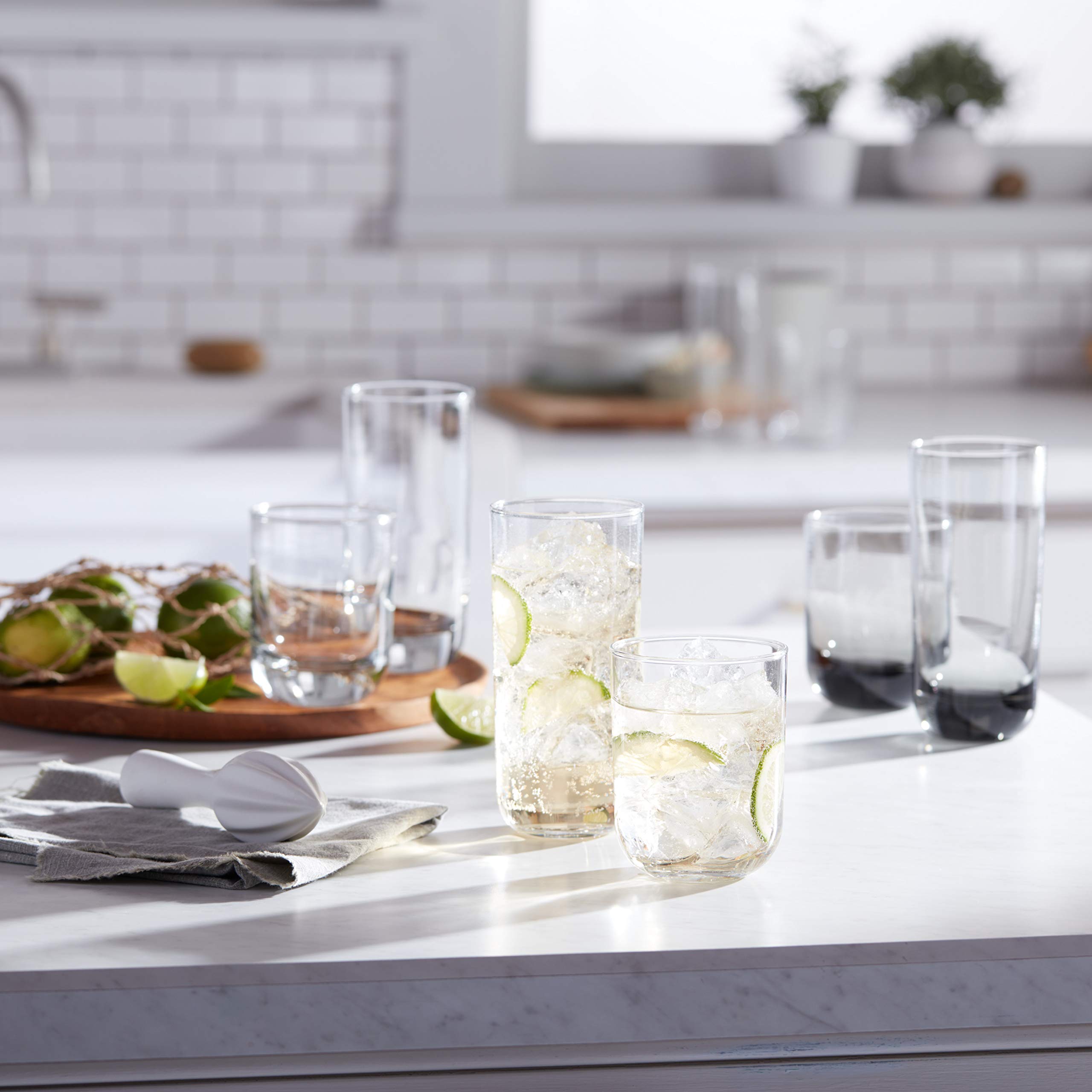 Libbey Polaris 16-Piece Tumbler and Rocks Glass Set