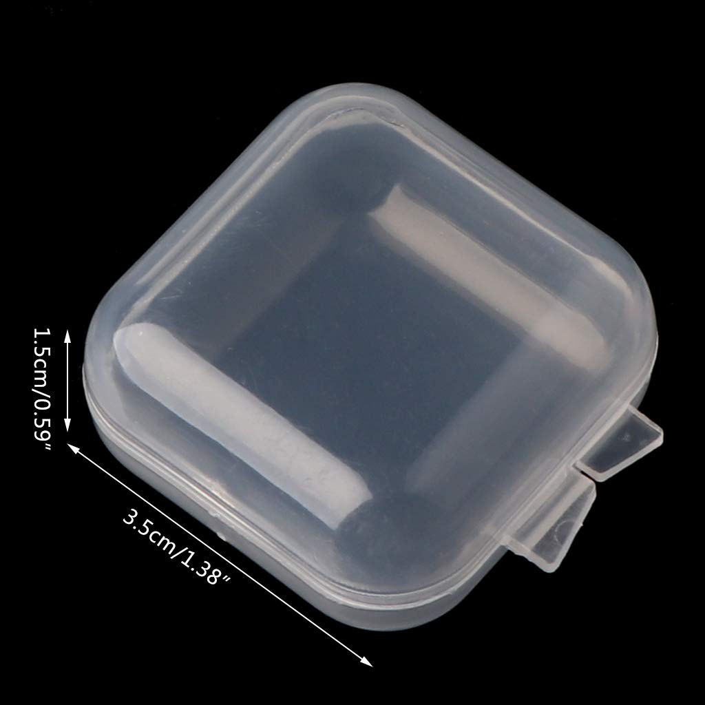 Diarypiece 20 Pcs/set Plastic Jewelry Box Organizer Storage Cases, Mini Clear Bead Container