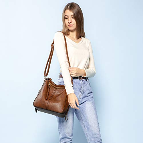 Purses for Women Handbags Ladies Hobo bag Bucket Purse Medium Designer Faux Leather