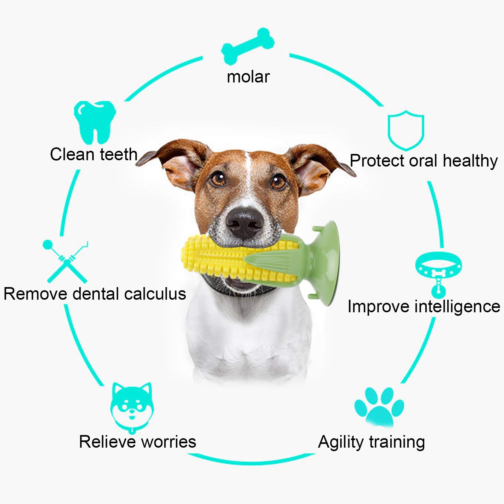 Corn Shape Dog Chew Toy, Corn Cob Dog Toy Aggressive Chewers Puppy Teeth Chew Corn Stick Toy for Small Meduium