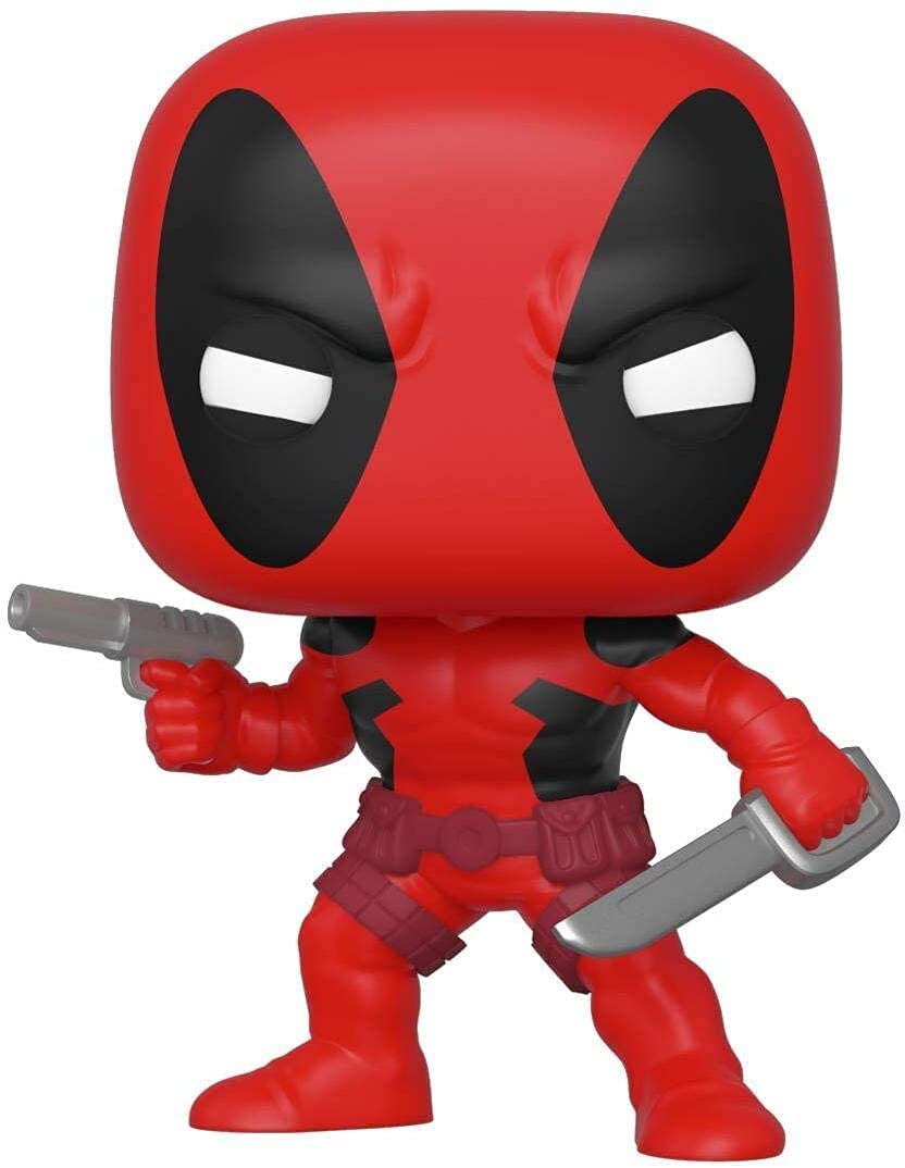 POP Marvel: First Appearance - Deadpool Funko Pop! Vinyl Figure (Bundled with Compatible Pop Box Protector Case), Multicolor, 3.75 inches