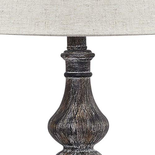 Signature Design by Ashley Mair Rustic Farmhouse Poly Table Lamp Set of 2, Gray