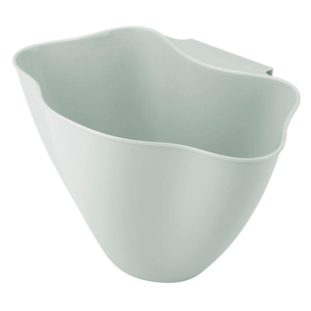 Cupboard Door Hanging Mount Kitchen Trash Bin Without Lid Garbage Kitchen Cabinet Hanging Flower Shape Trash Can(Gray)