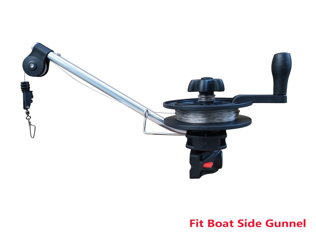 Brocraft Minin Downrigger for Pontoon Boat/Pontoon Boat Manual Downrigger/Square Rail Mount Downrigger Mount