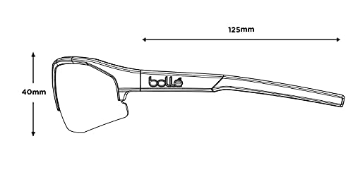 bollé BS003004 Bolt 2.0 Sport Bike Sunglasses, Titanium Matte - Volt+ Ultraviolet Cat 4