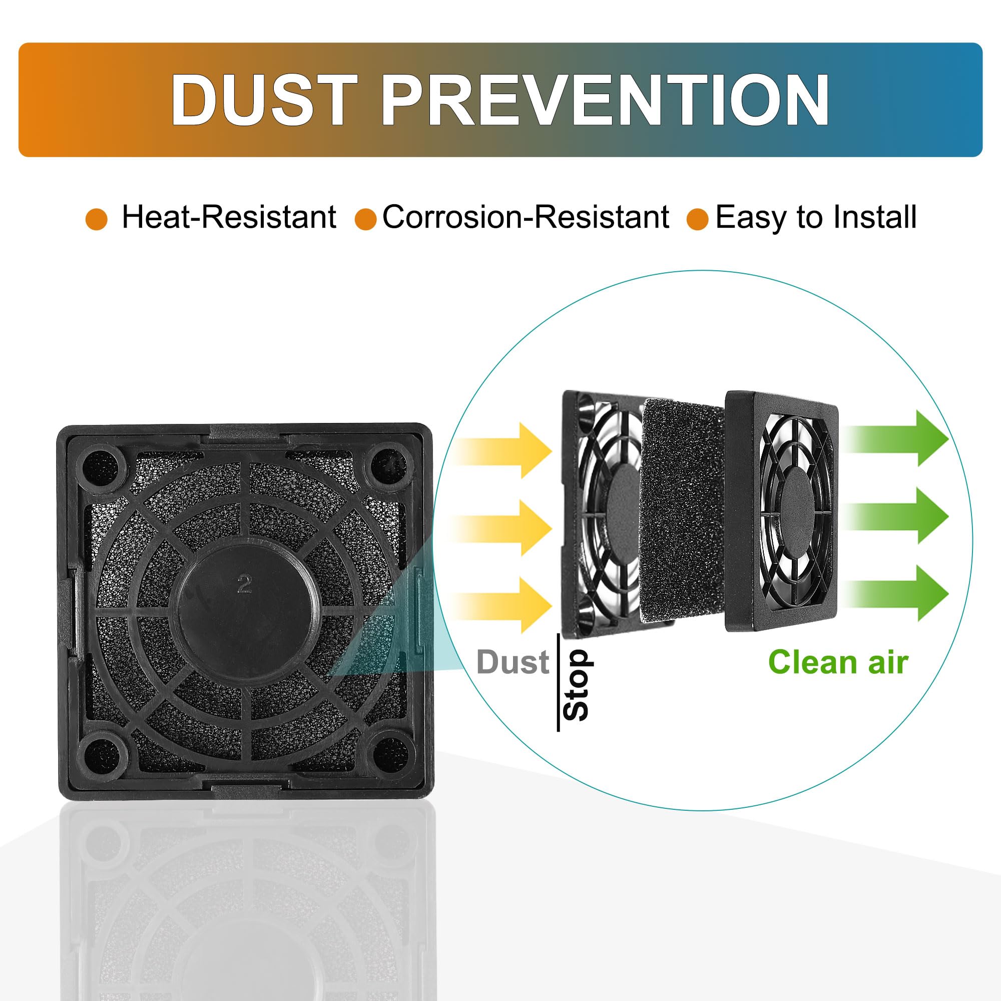 uxcell Computer PC Fan Dust Filter 50mm Case Fan Dust Filter Guard Grill Protector Cover (Pack of 2)