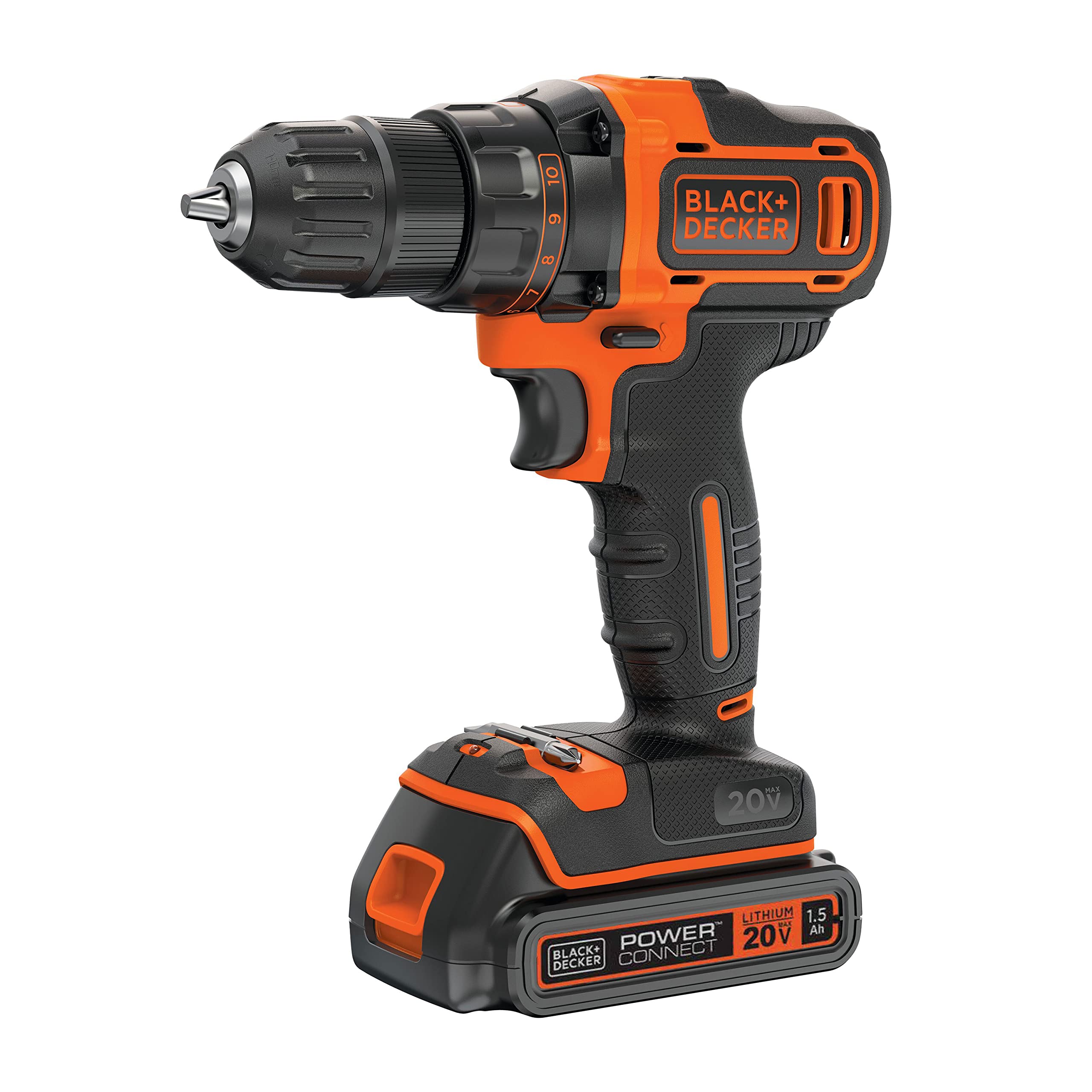 BLACK+DECKER 20V MAX* POWERCONNECT 3/8 in. Cordless Drill/Driver Kit (BDCDD220C)