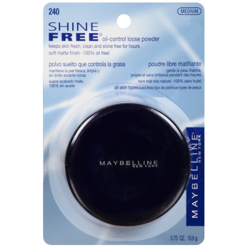 Maybelline New York Shine Free Oil-Control Loose Powder, Medium, 0.7 oz.