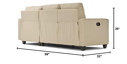 Serta Palisades Reclining Sectional with Right Storage Chaise - Beige