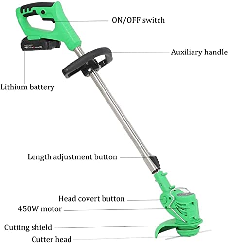 Electric Trimmer Garden Power Tools Cordless Grass Trimmer Lawn Cutter Mower Grass Cutting Machine Pruning Cutter Garden Tools-24V-2 Battery