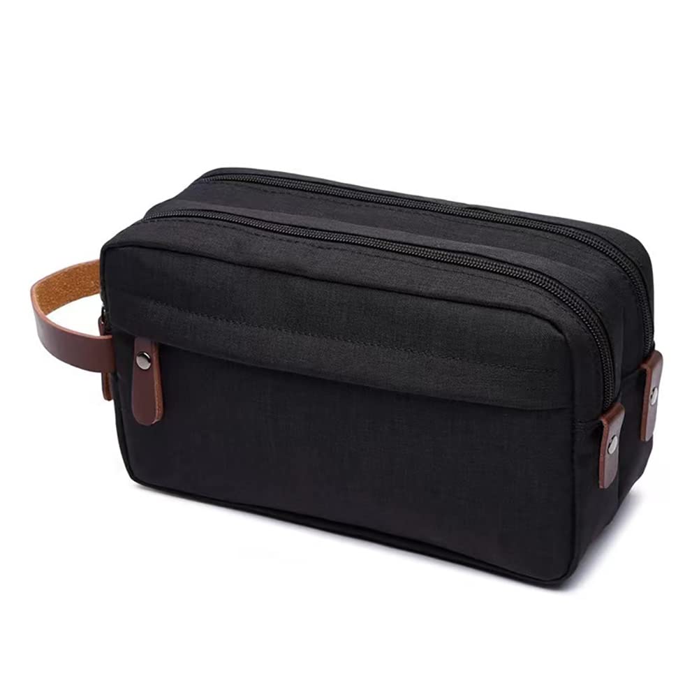 BXNSEN Toiletry Bag for Men, Large capacity waterproof Nylon Travel Toiletry Bag Dopp Kit (black)