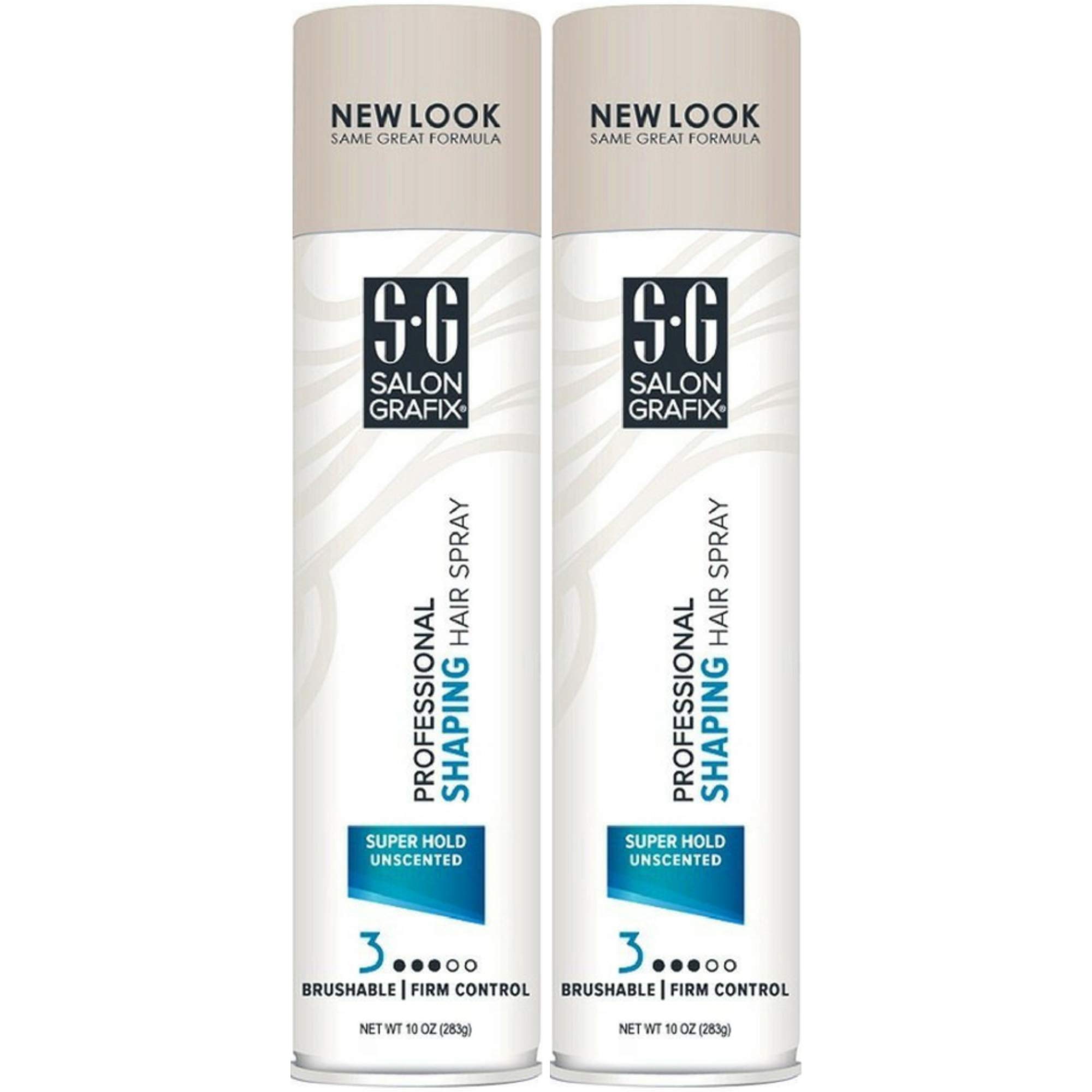 Salon Grafix Shaping Hair Spray Super Hold Unscented 10 oz (Value Pack of 2), Packaging May Vary