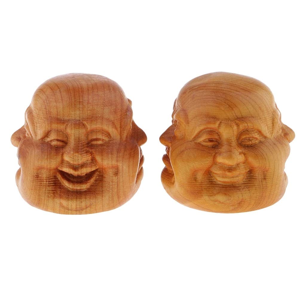 JJZXD Four-Face Buddha Head Sculpture Ornament Indoor Outdoor Garden Home Decoration Crafts 4x4x4cm