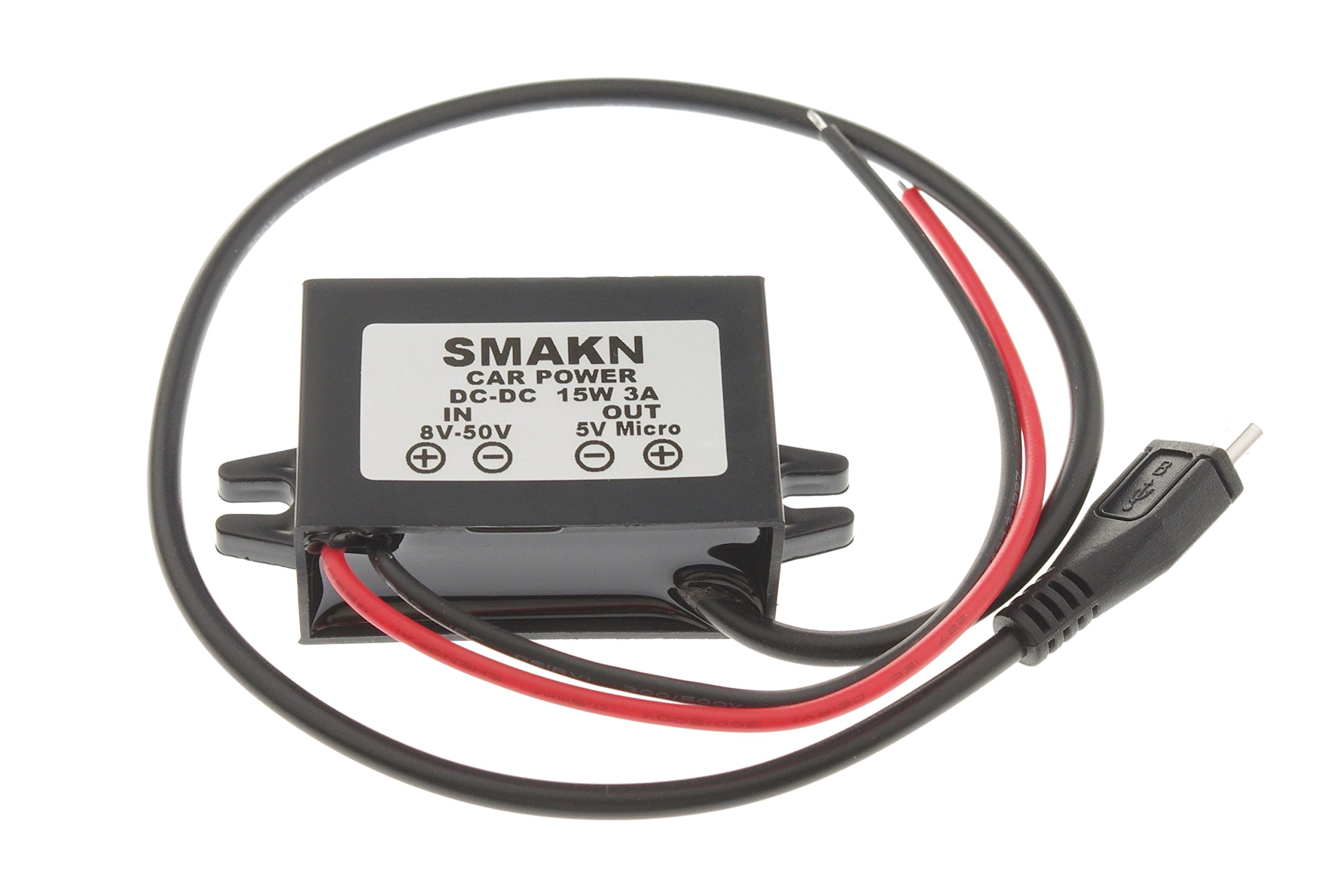 SMAKN DC/DC Converter 12V/24V/36V/48V Step Down to 5v 3A(MAX) Power Supply Module MICRO USB OUTPUT