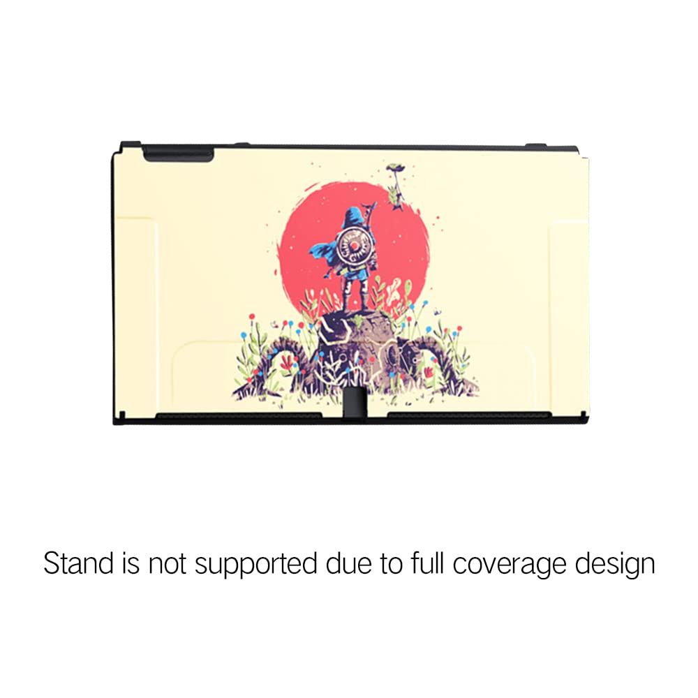 PERFECTSIGHT Cute Protective Case Compatible with Nintendo Switch OLED | Kawaii Zelda | Anti-Scratch Shockproof Slim Cover Case for NS Console and Joy-Con Controllers, Hard Shell Dockable Case