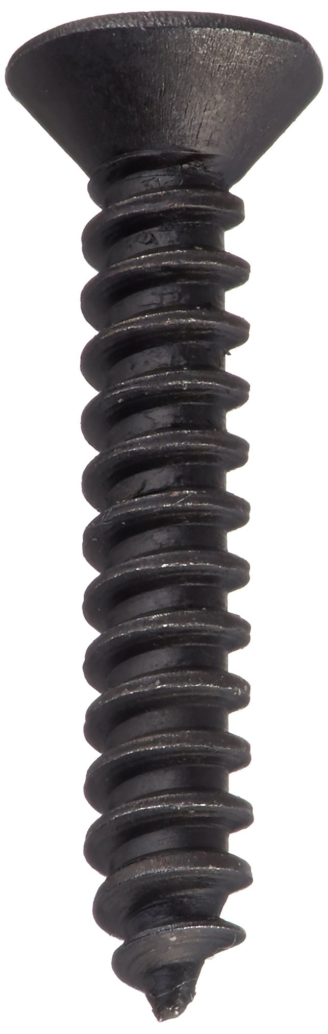 Small Parts 0208ABPFB Steel Sheet Metal Screw, Black Oxide Finish, 82 degrees Flat Head, Phillips Drive, Type AB, #2-32 Thread Size, 1/2" Length (Pack of 100)
