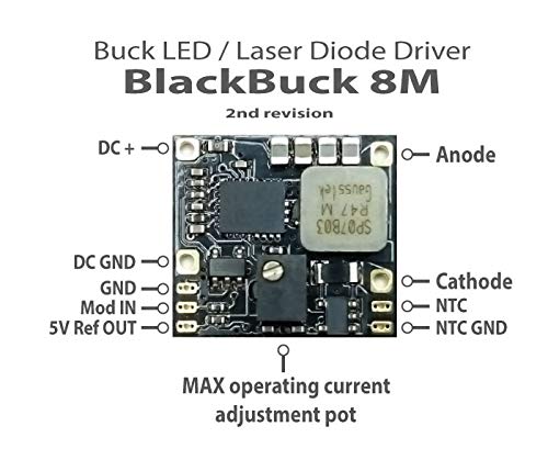 BlackBuck 8M - Engraving Laser/LED Buck Driver (3rd Revision) Adjustable up to 8 Amps TTL/PWM