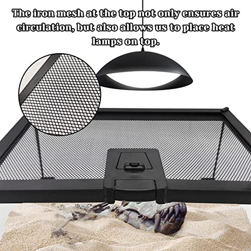 Hamiledyi Mini Reptile Glass Terrarium Tank,8"x8"x6" Hermit Crab Breeding Box Transparent Jumping Spider Enclosure Small Amphibians Habitat Cage for Baby Snake Gecko Lizard Tarantula