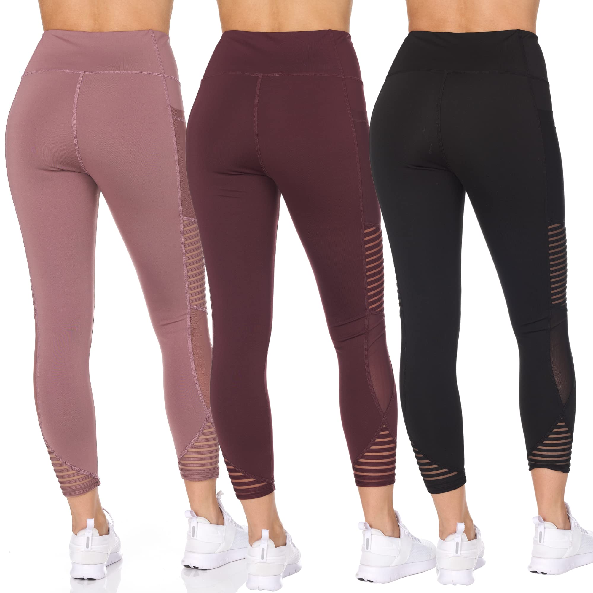 BSP Better Sports Performance Womens Workout Leggings - Womens Workout Pants with Mesh Pockets & Tummy Control, High Waist Workout Leggings for Women