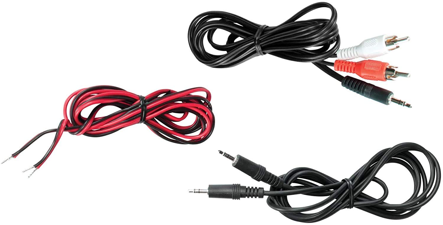 Mackie CR5-X 5 inch Multimedia Studio Monitor, with 1/4", 1/8" TRS, and RCA Inputs (Pair) with V-Moda Forza in-Ear Hybrid Sport Headphones and EMB Cable Bundle (CR5X+Vmoda+M)
