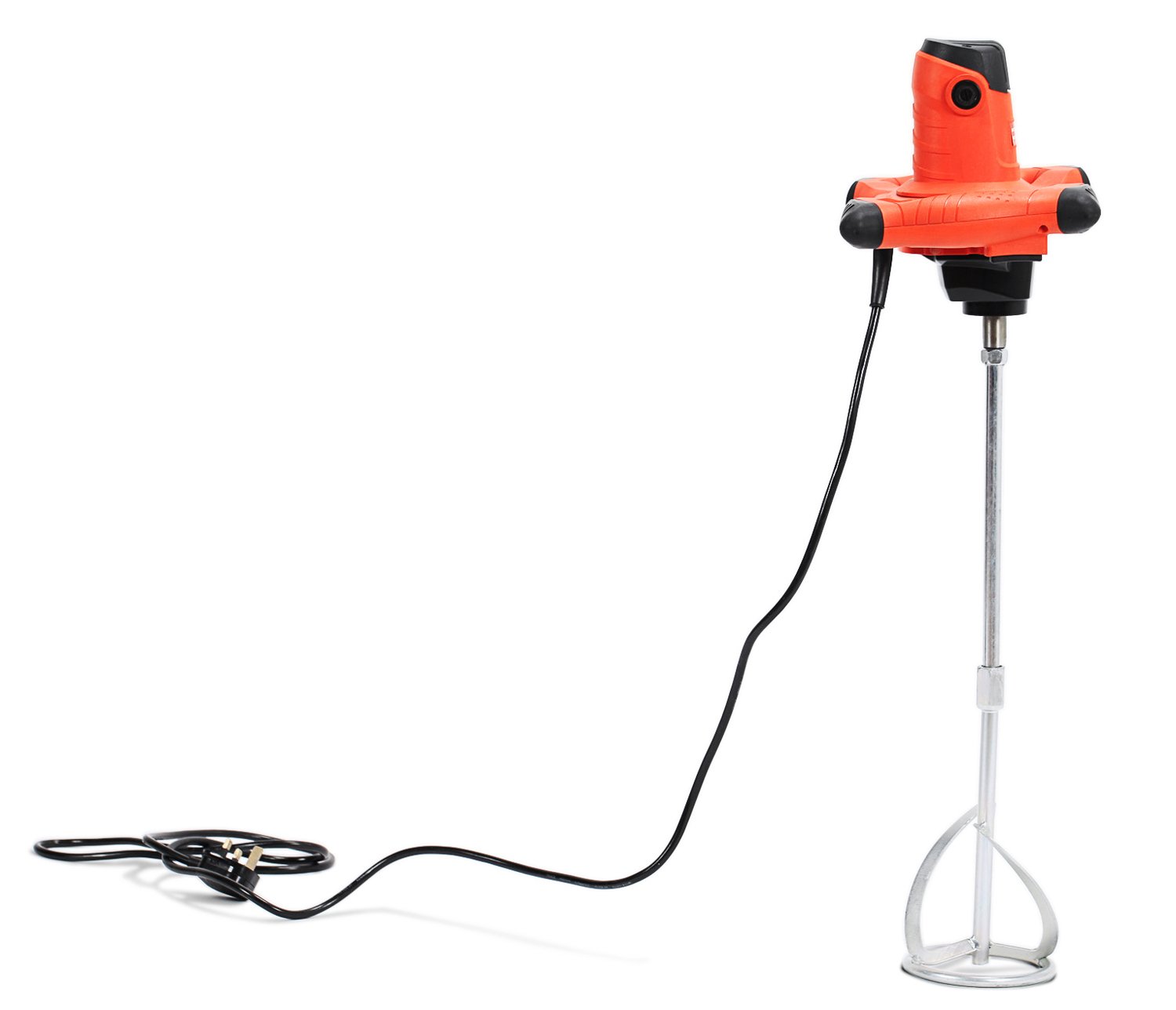 Electric Cement Concrete Mixer - Mixer Machine for Concrete Mortar Drywall Mud Cement Grout Thinset - Adjustable 6 Speed Power - 5" Mixing Paddle - Handheld & Portable - 1800W Motor