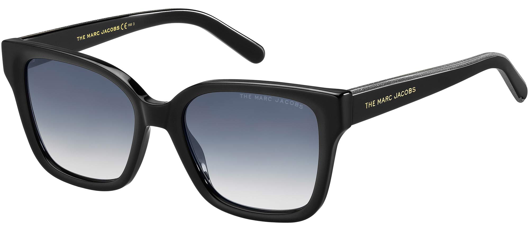 Marc Jacobs womens Marc 458/S Sunglasses, Black/Gray Shaded, 53mm 19mm US
